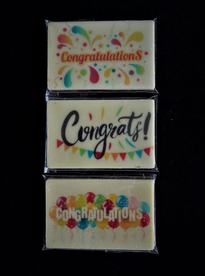 Congratulations Chocolate Card Greeting Card – Essenze Chocolates